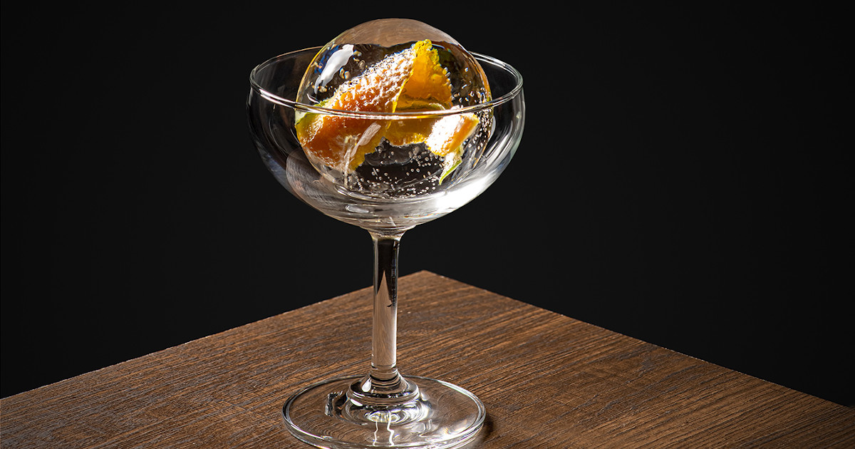 Mixology Ice - Orange zest infused sphere